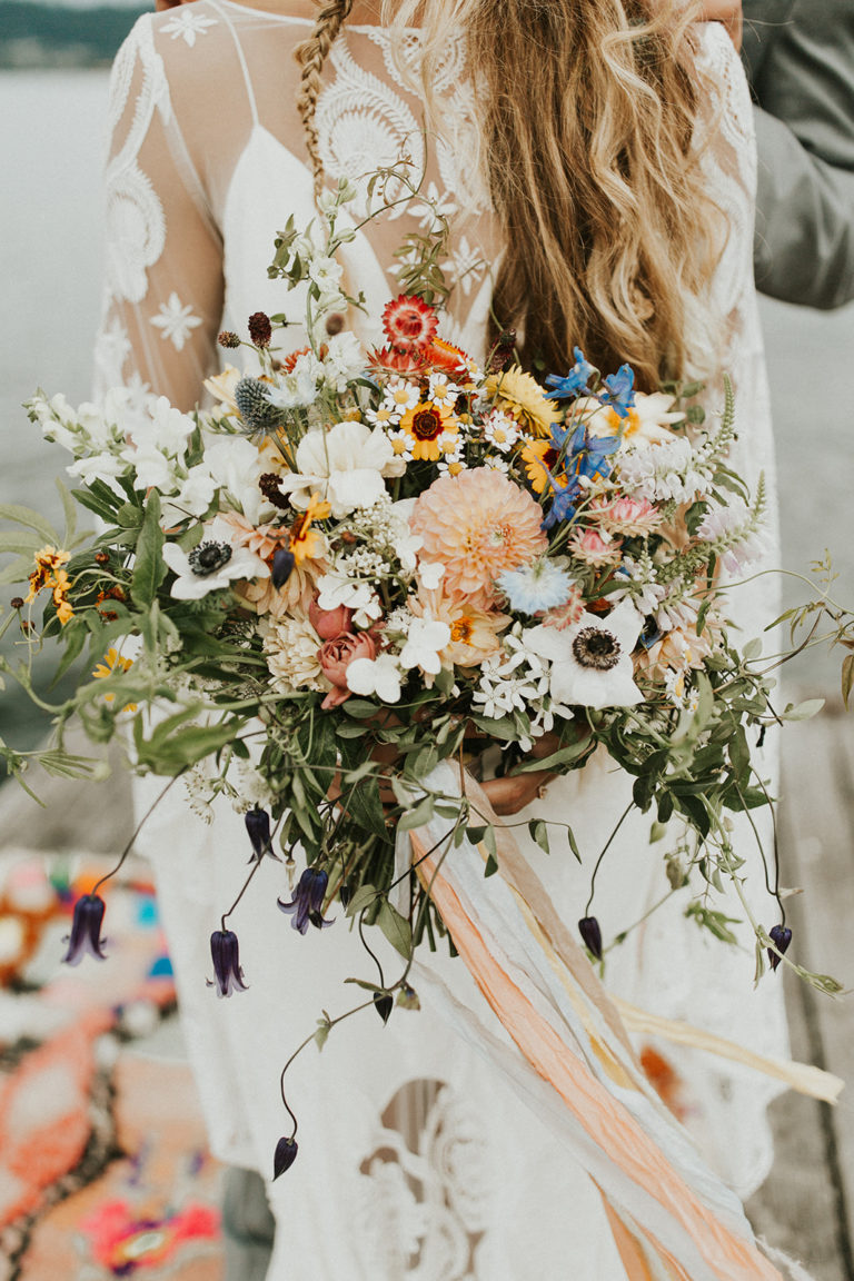 Boho Lakeside Wedding Sammamish Washington